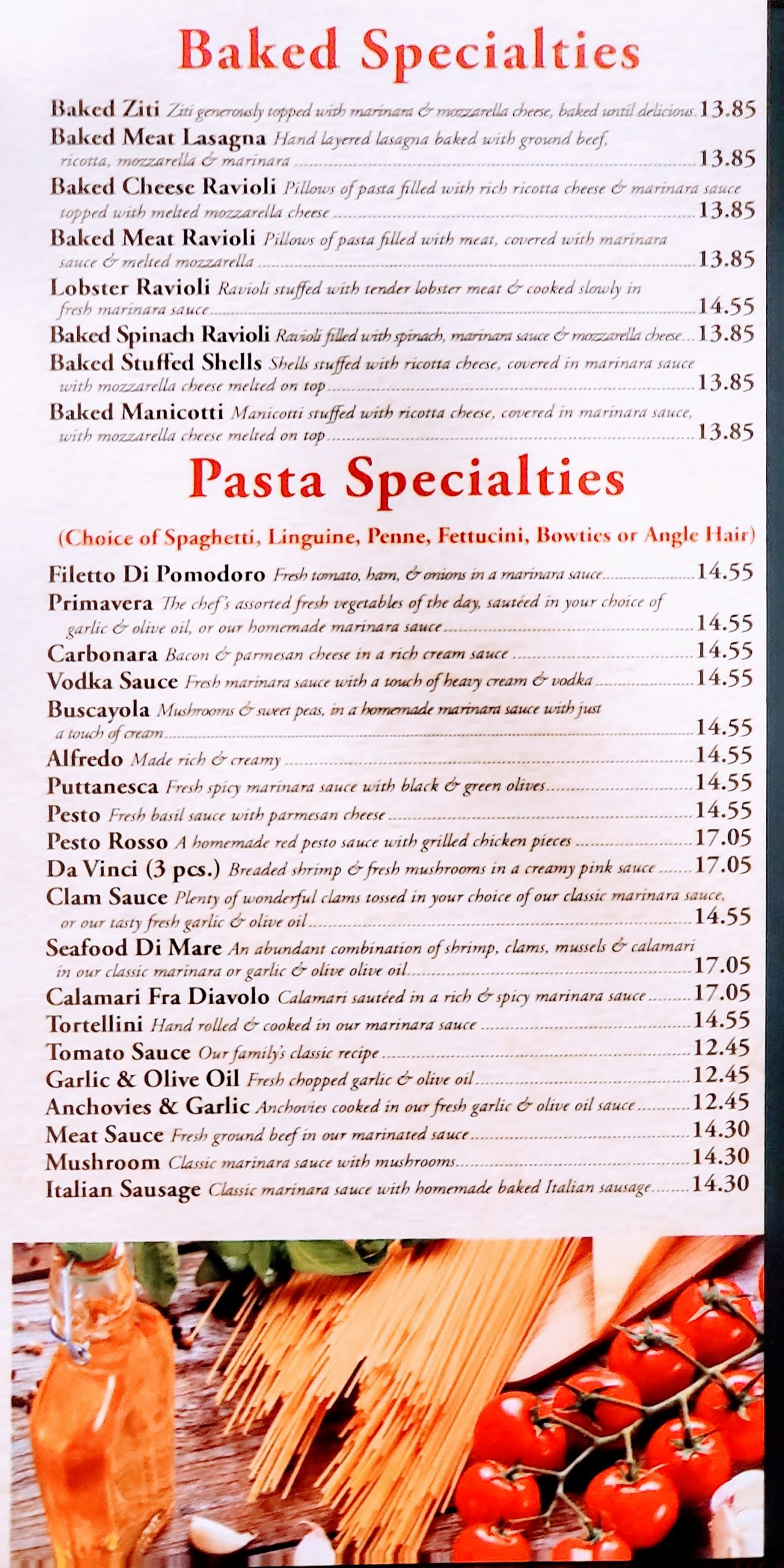 Gaby's Pizza » Our Menu